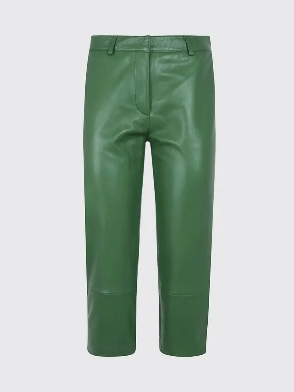 THE FRANKIE SHOP Cropped Fit Leather Trousers