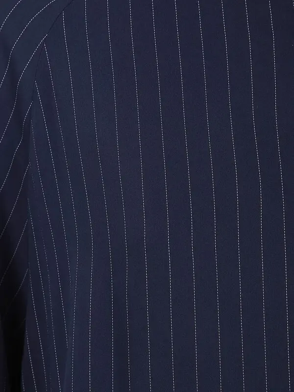 THE FRANKIE SHOP Striped Polyester Bomber Jacket - Blue
