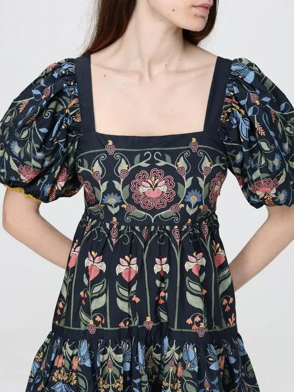 Farm Rio Printed Puff Sleeve Dress