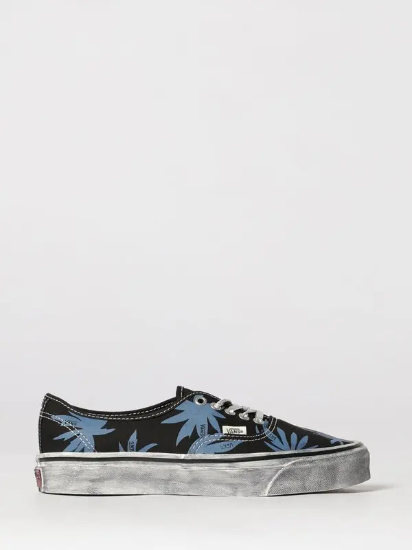 VANS Lx Authentic 44 Floral Print Cotton Canvas Low Top Sneakers - Black