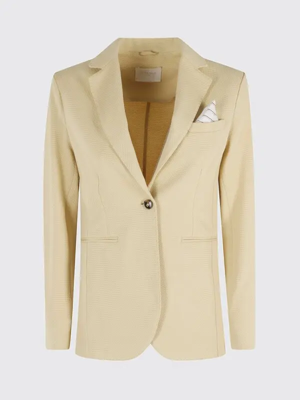 CIRCOLO 1901 Textured Single-breasted Jacket - Biscuit