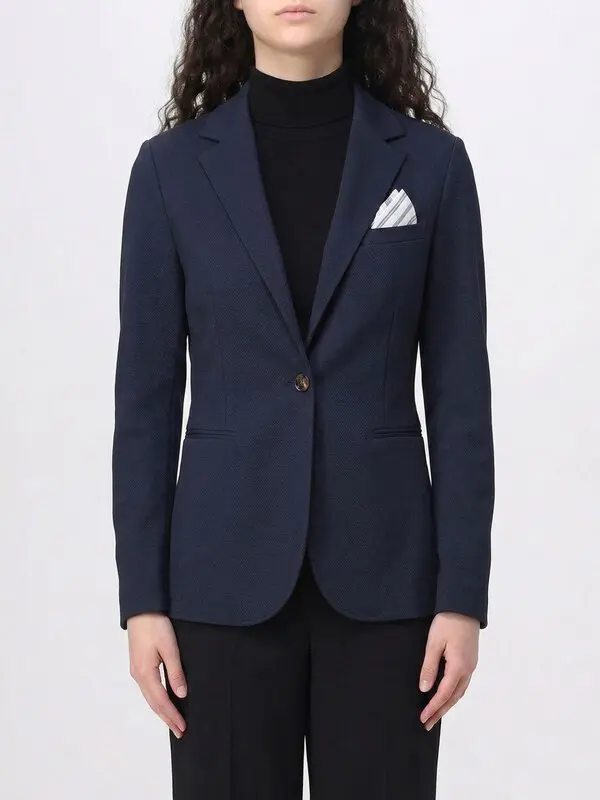 CIRCOLO 1901 Single-breasted Cotton Blazer - Blue