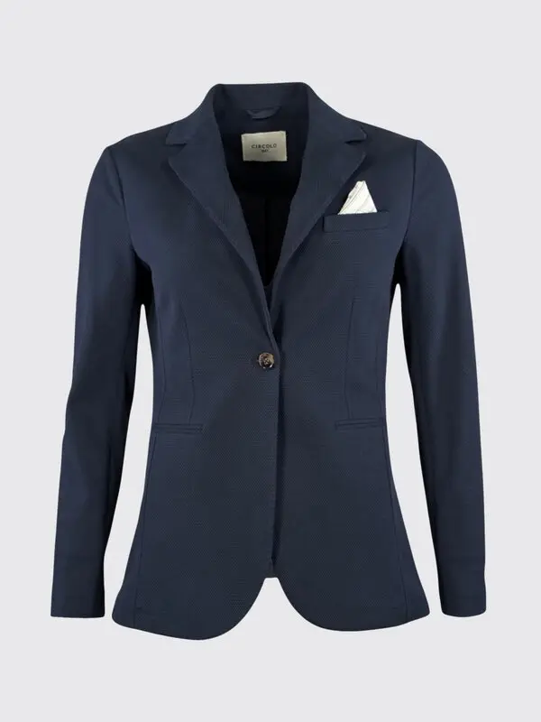 CIRCOLO 1901 Single-breasted Cotton Blazer - Blue