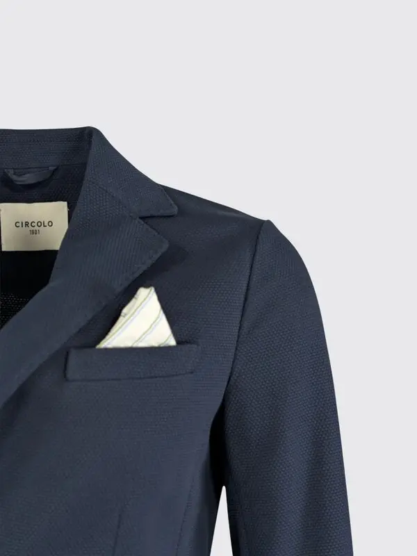 CIRCOLO 1901 Single-breasted Cotton Blazer - Blue