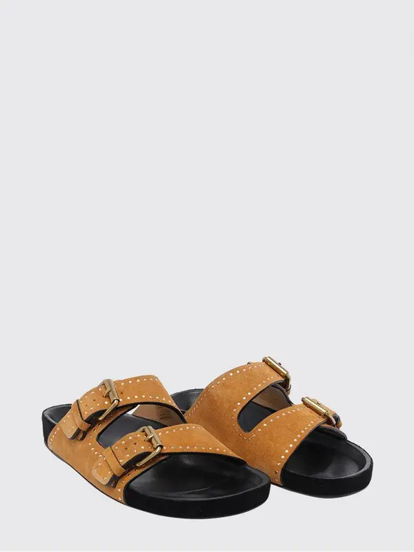 Isabel Marant Étoile Lennyo Studded Suede Sandals - Brown