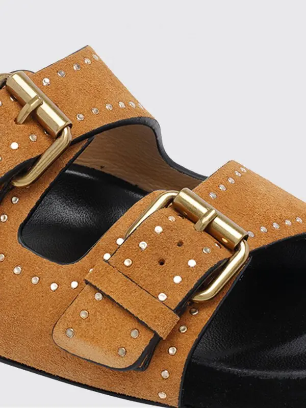 Isabel Marant Étoile Lennyo Studded Suede Sandals - Brown