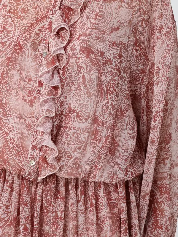 ANIYE BY Paisley Print Ruffled Long Sleeve Mini Dress