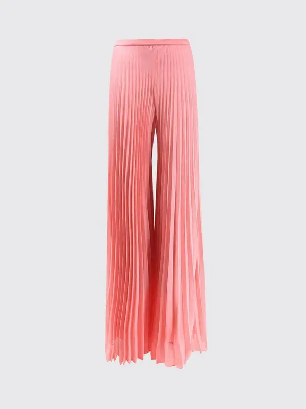Max Mara High-waisted Pleated Crêpe Wide-leg Trousers - Pink