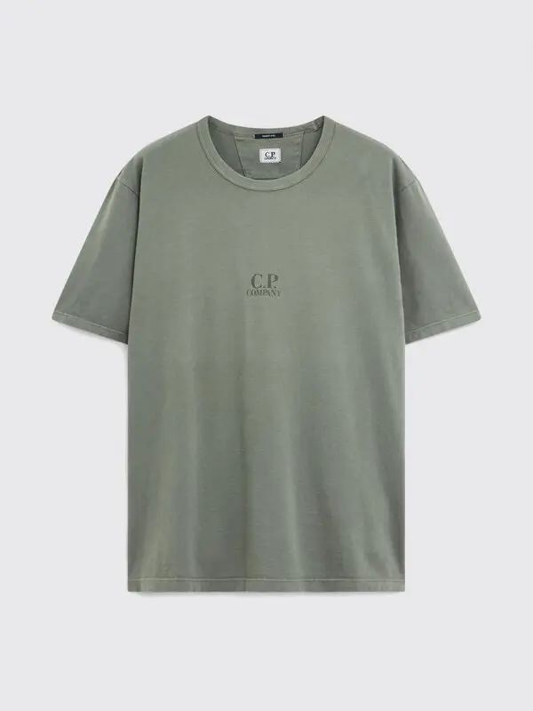 C.P. COMPANY Cotton T-shirt With Logo - Grey
