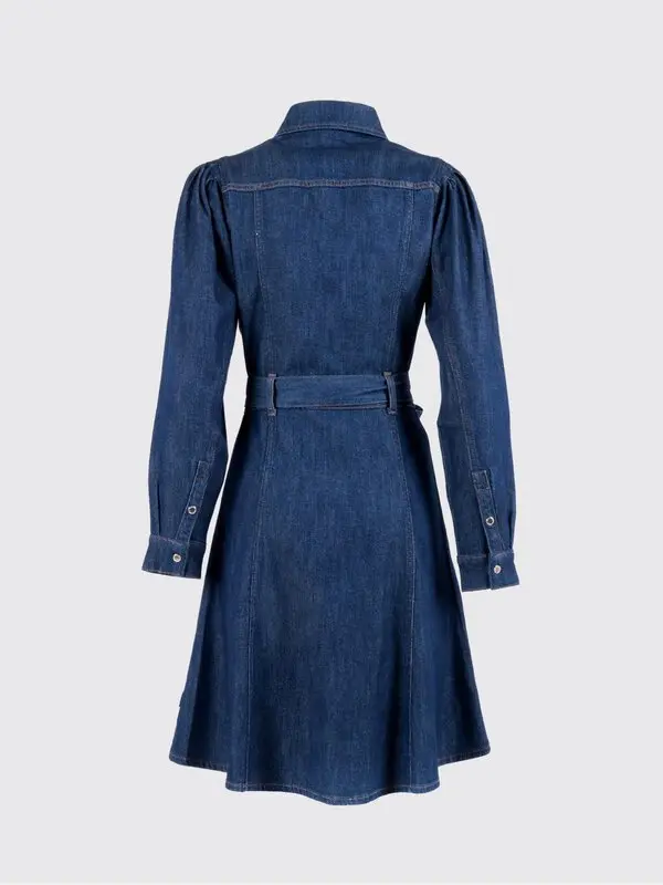 7 For All Mankind Denim Midi Dress With Belt