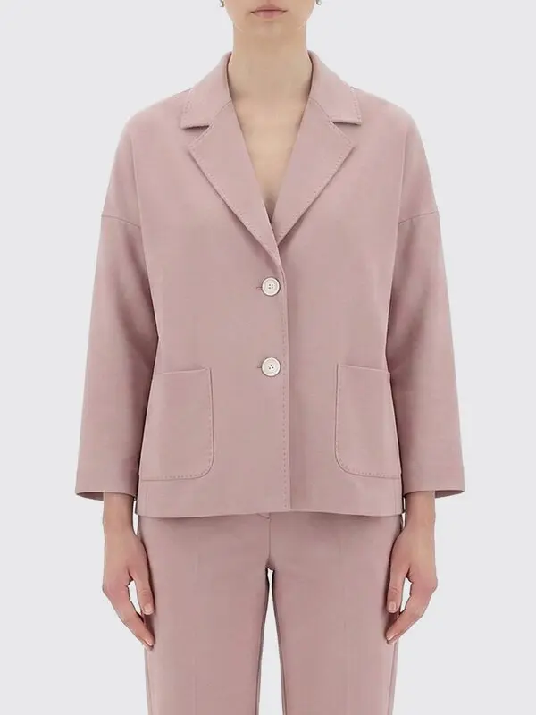 CIRCOLO 1901 Single-breasted Stretch Cotton Blazer With Dropped Shoulders