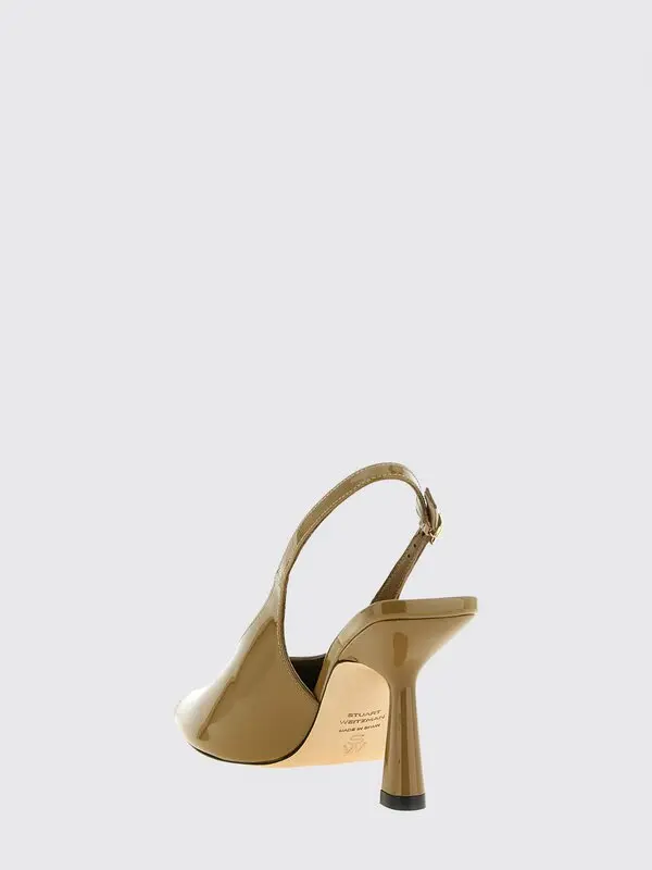 STUART WEITZMAN Val Patent Leather Slingback Sandals - Green