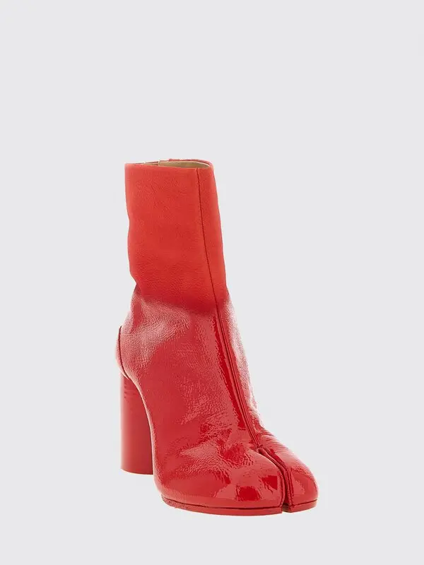 MAISON MARGIELA Tabi Ankle Boots In Naplak Leather With Cylindrical Heel