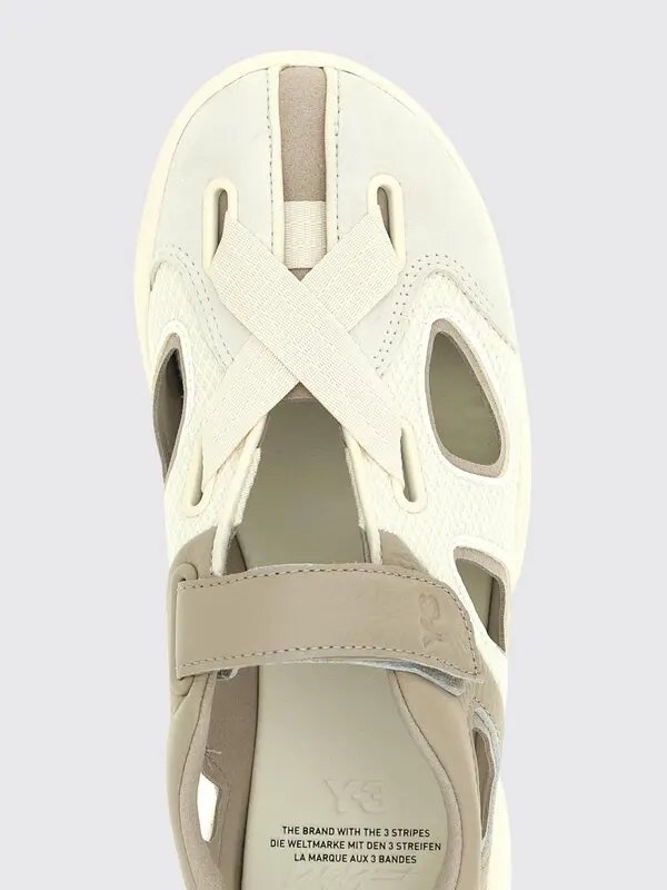 Y3 Gsg9 Sandals With Cut-out Design And Velcro Closure - Grey