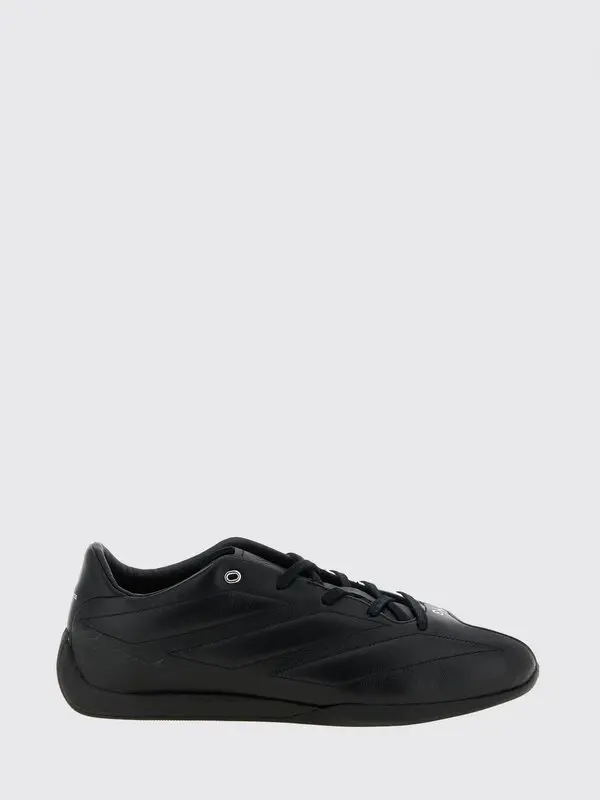 Y3 Feroza Lo Calfskin Leather Trainers With Contrast Logo - Black