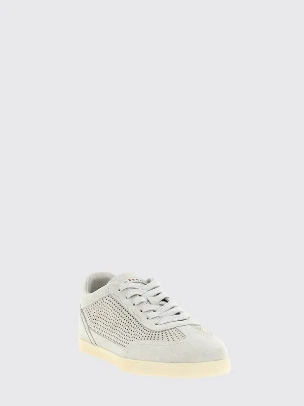 Kiton Perforated Suede Calfskin Leather Sneakers - Grey