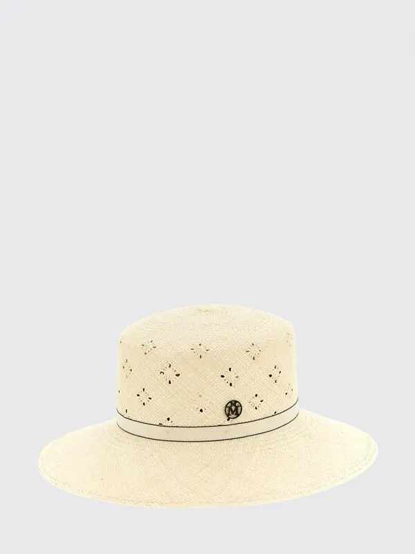 MAISON MICHEL Straw Hat - Beige