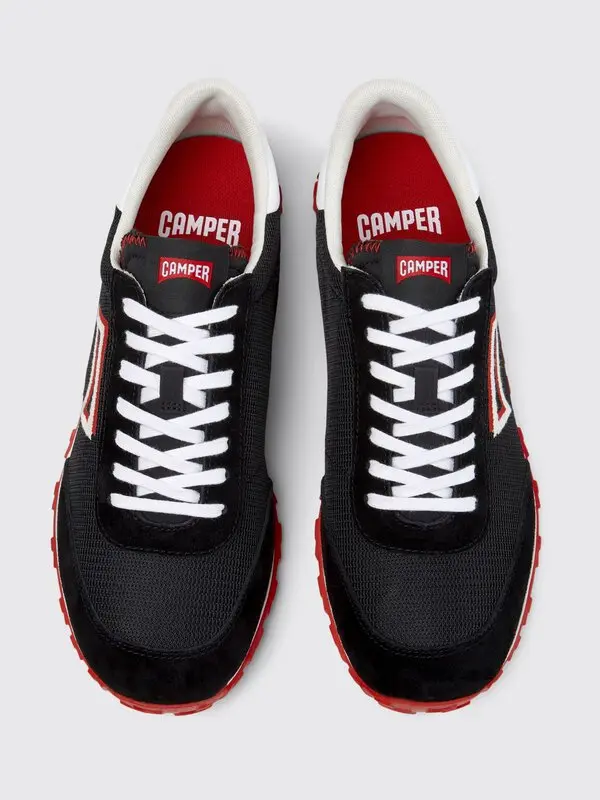 Camper Drift Walk Sneakers In Recycled Fabric And Suede - Black