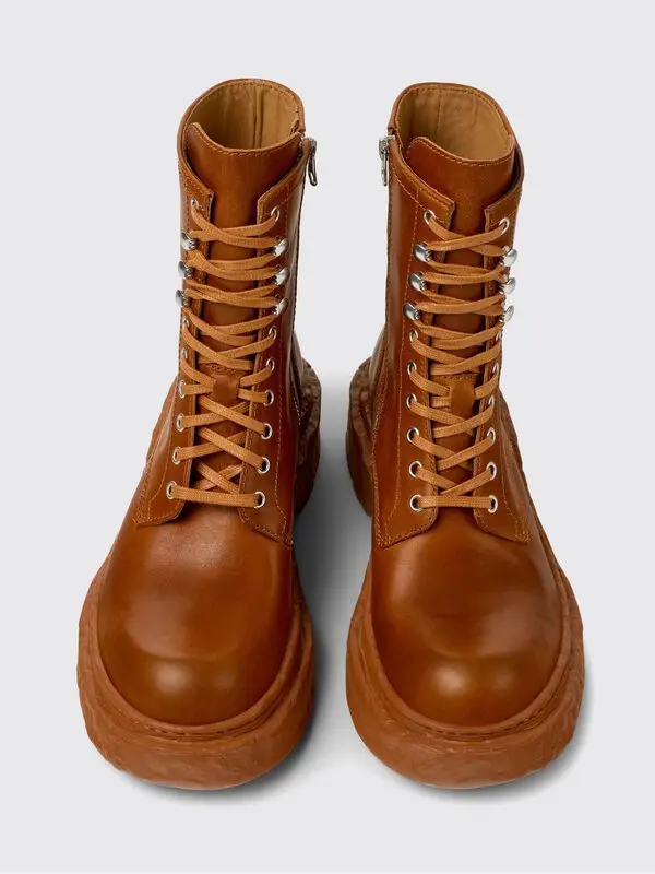 Camper Leather Ankle Boots - Brown