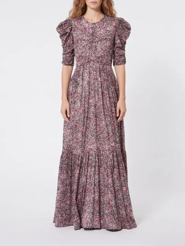 Isabel Marant Floral Print Maxi Dress - Violet