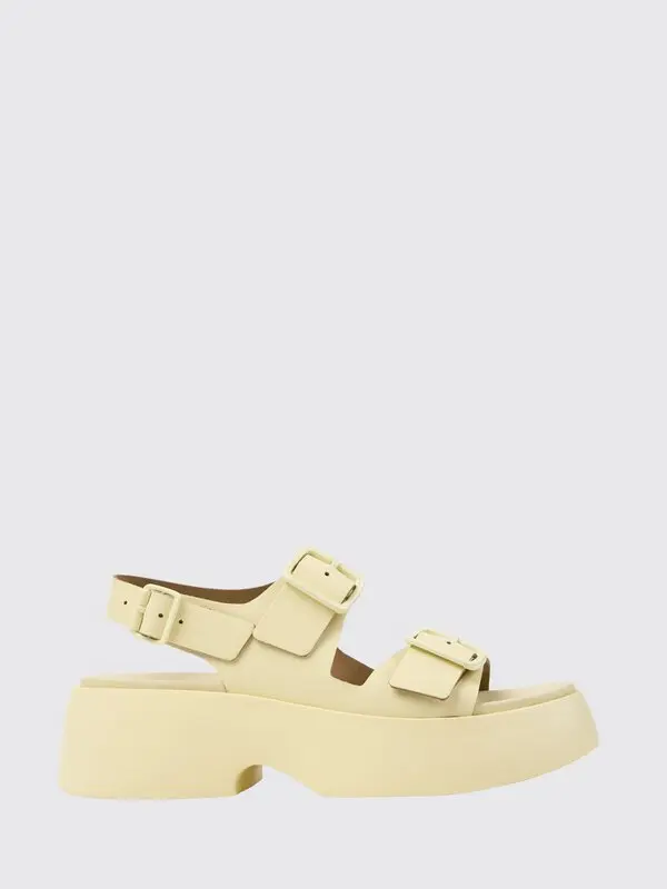 Camper Heeled Platform Sandals - Yellow