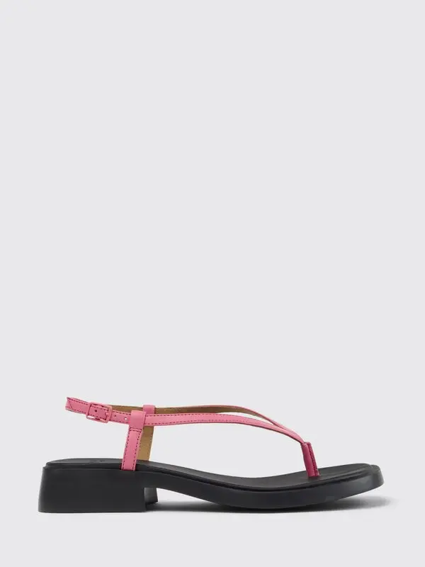 Camper Dana Leather Thong Sandals - Pink