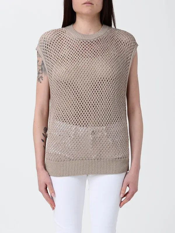 DONDUP Sleeveless Knit Top - Beige
