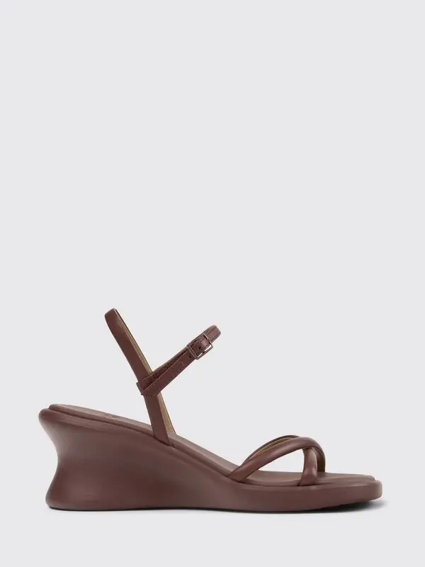 Camper Heeled Sandal - Burgundy