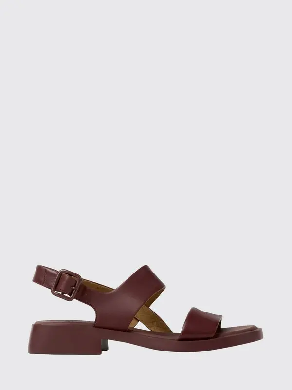 Camper Heeled Sandal - Burgundy