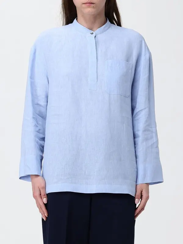 Max Mara Cantico Cotton Poplin Shirt - Blue