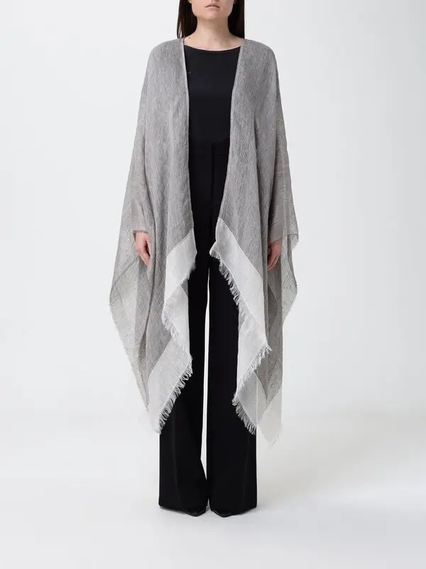 Fabiana Filippi Linen Stole - Grey
