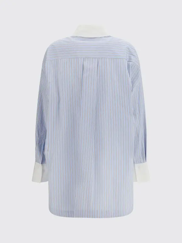Attico Striped Shirt With Classic Collar - Blue