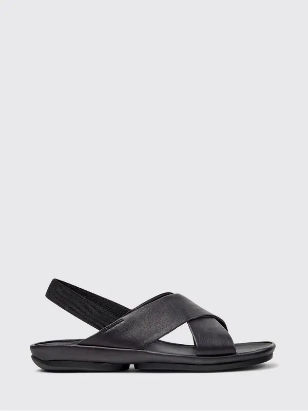 Camper Right Isla Leather Slingback Sandals - Black