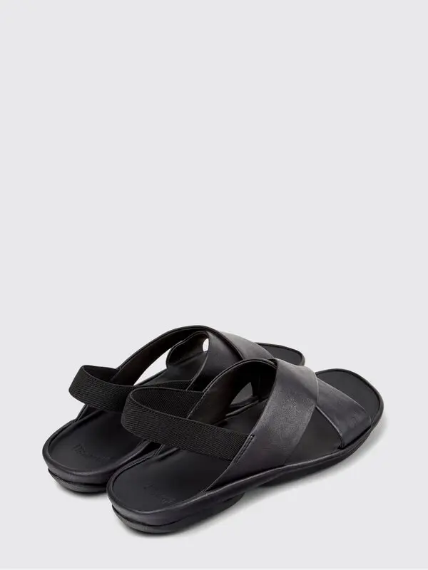 Camper Right Isla Leather Slingback Sandals - Black