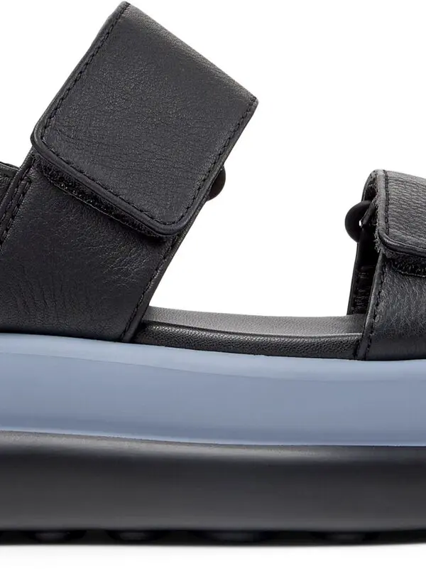 Camper Pelotas Flota Up Grained Leather Sandals - Black