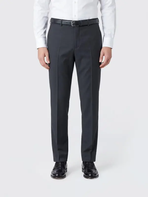 LARDINI Tailored Virgin Wool Trousers - Black