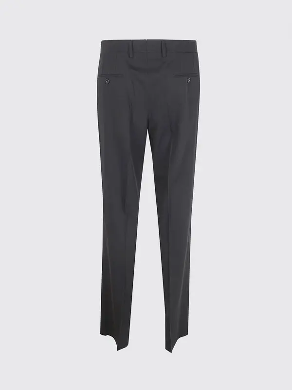 LARDINI Tailored Virgin Wool Trousers - Black