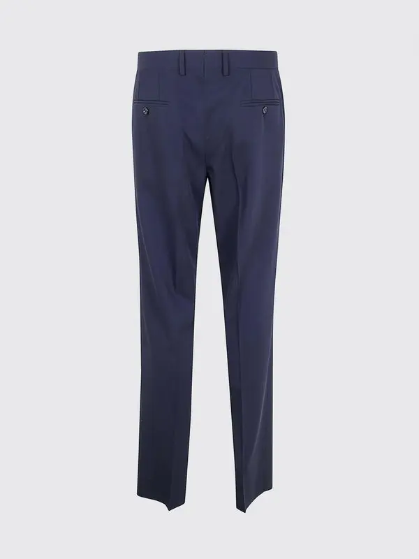 LARDINI Tailored Virgin Wool Trousers - Blue