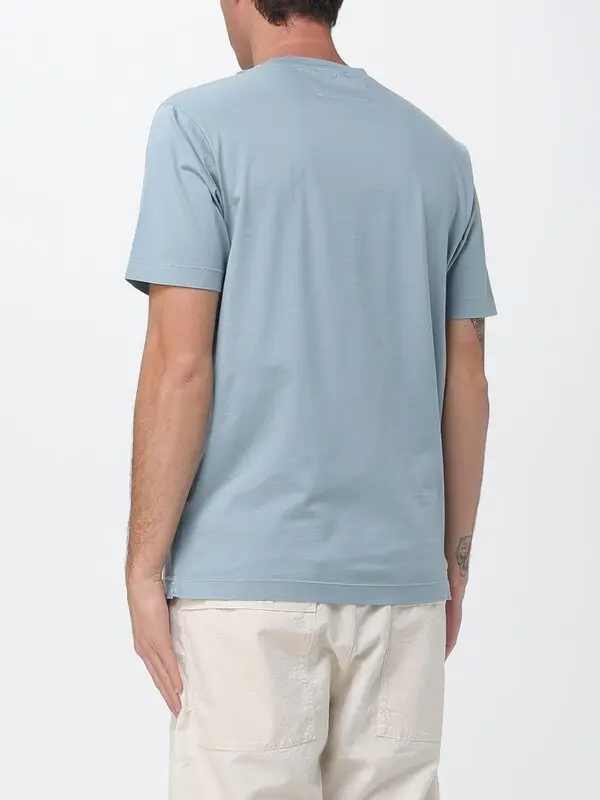 C.P. COMPANY C. P. Company Cotton T-shirt With Logo - Silver