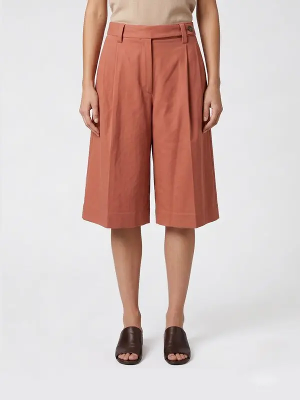 Brunello Cucinelli Pure Linen Bermuda Shorts - Orange
