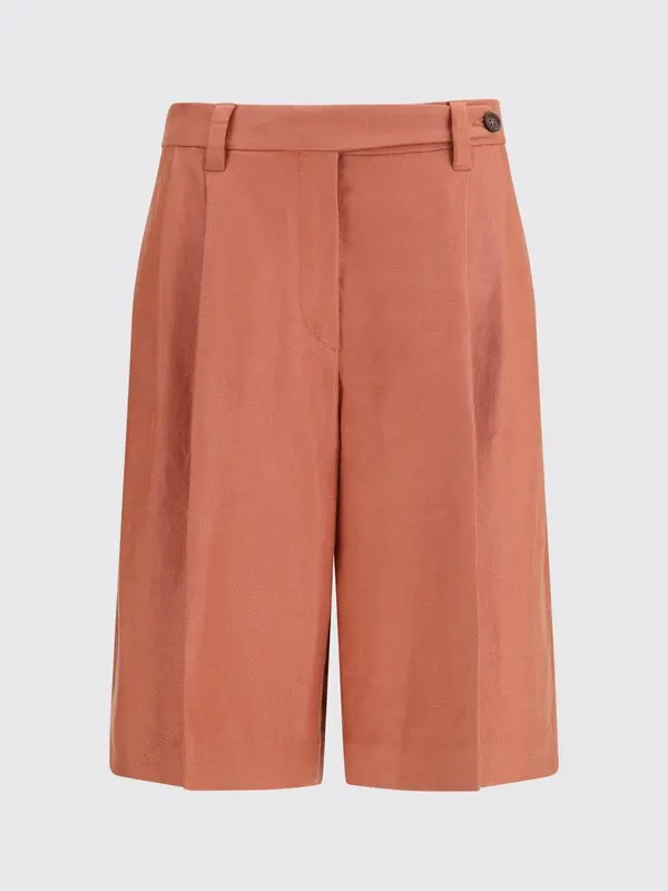 Brunello Cucinelli Pure Linen Bermuda Shorts - Orange