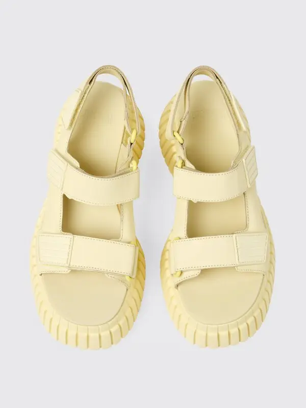 Camper Bcn Leather Slingback Sandals - Yellow