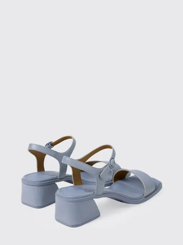 Camper Kora Leather Heeled Sandals - Blue