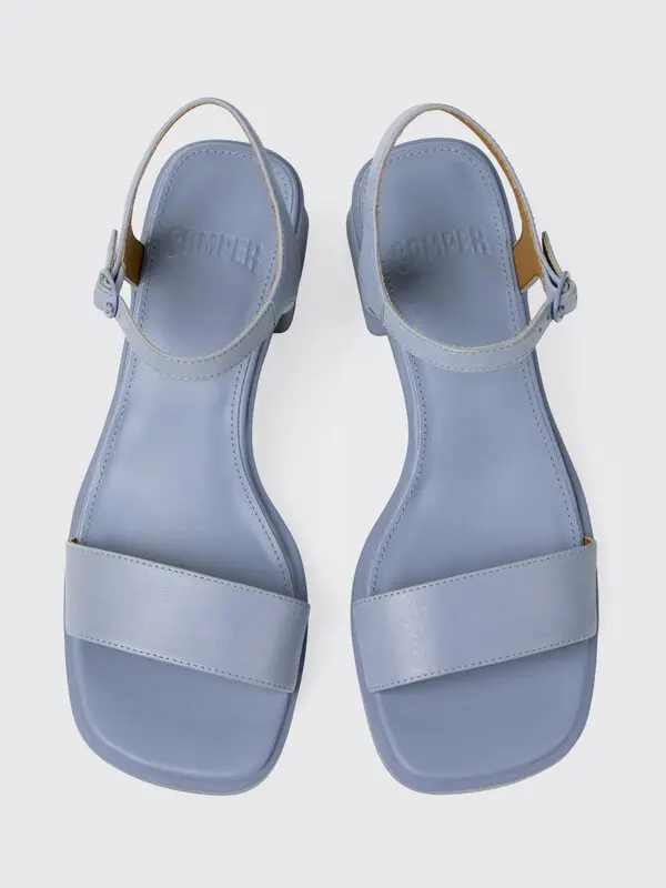 Camper Kora Leather Heeled Sandals - Blue