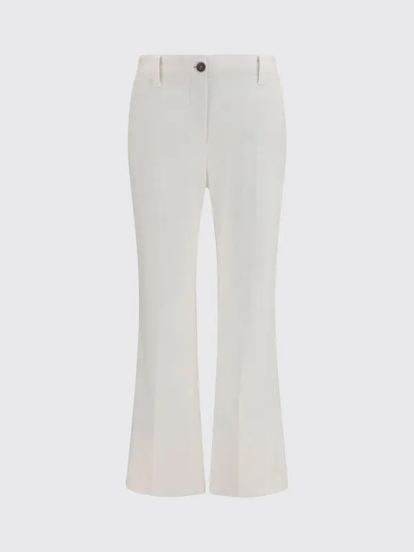 Brunello Cucinelli Straight Cotton Trousers - White