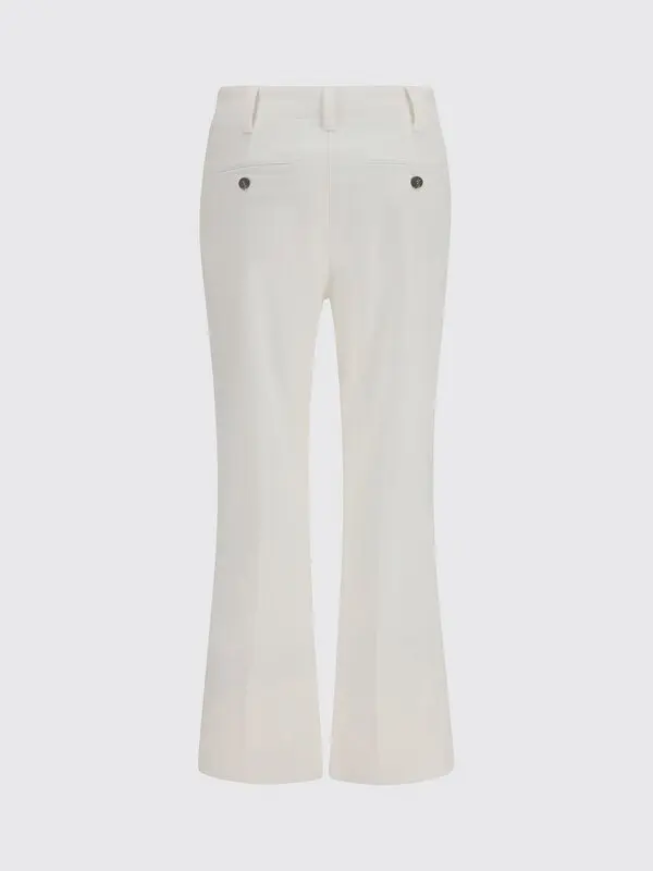 Brunello Cucinelli Straight Cotton Trousers - White