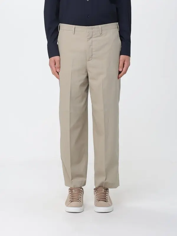 PT TORINO Cotton And Linen Wide-leg Trousers