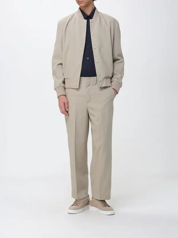 PT TORINO Cotton And Linen Wide-leg Trousers