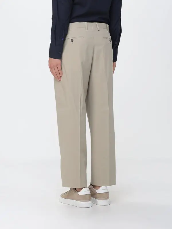 PT TORINO Cotton And Linen Wide-leg Trousers