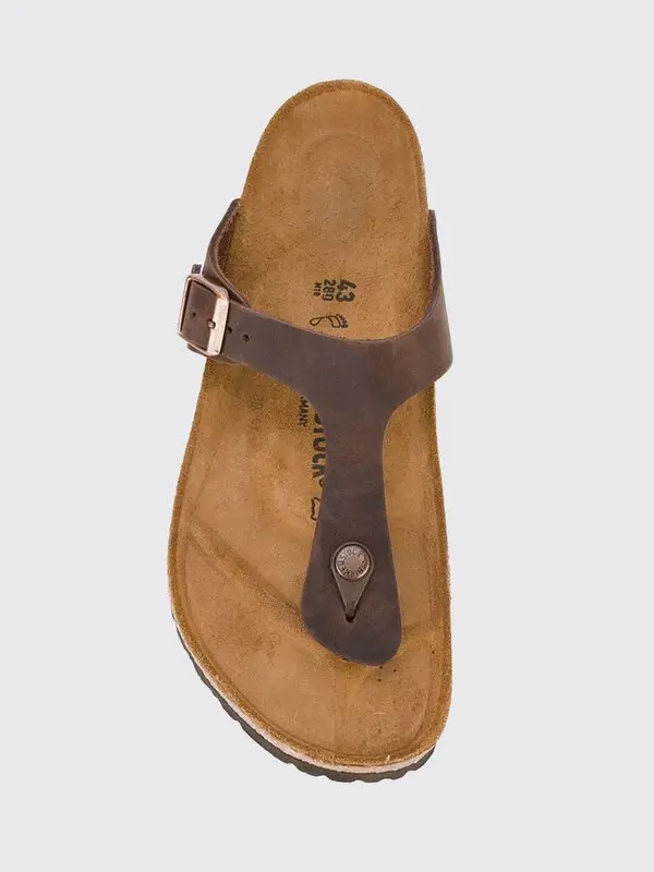 BIRKENSTOCK Gizeh Oiled Leather Thong Sandals - Brown